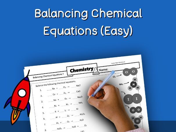 Balancing Chemical Equations (Easy) Worksheet GCSE | Teaching Resources