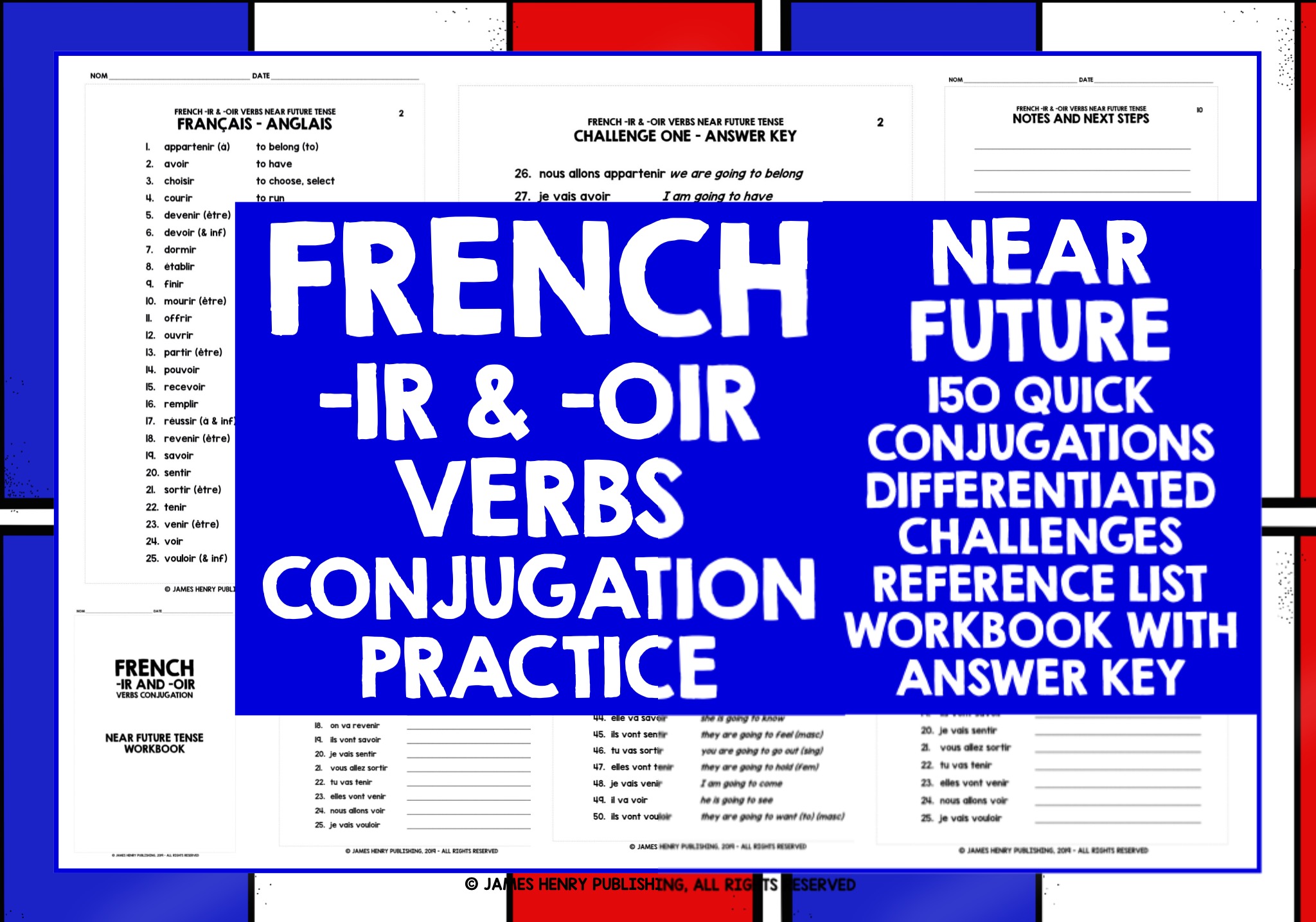 FRENCH -IR VERBS CONJUGATION PRACTICE #4 | Teaching Resources