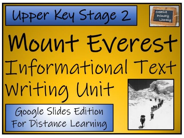 UKS2 Mount Everest Informational Text Writing Unit | Digital & Print ...