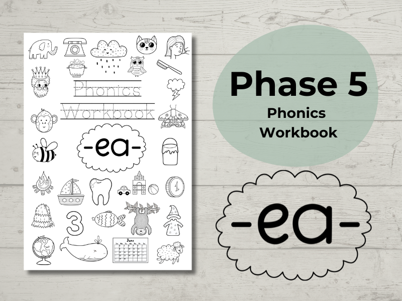 Phase 5 Phonics Workbook ea sound | Teaching Resources