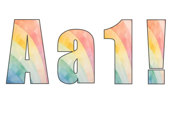 Rainbow Watercolour Lettering | Teaching Resources