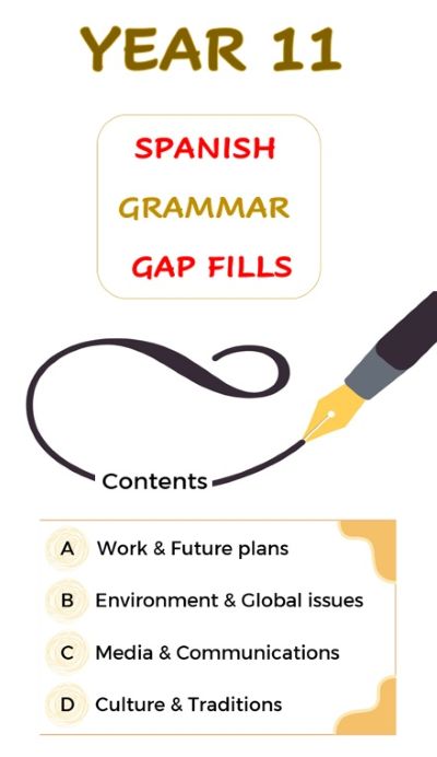 Spanish GCSE - Year 11 Grammar Gap Fills | Teaching Resources