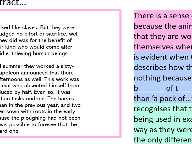 Animal Farm PEE Paragraphs Teaching Resources Animal Farm PEE Paragraphs Teaching Resources