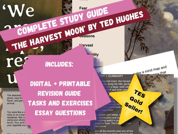 'The Harvest Moon' by Ted Hughes - Study Guide | Teaching Resources