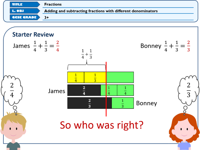 Adding And Subtracting Fractions And Mixed Numbers With Different 