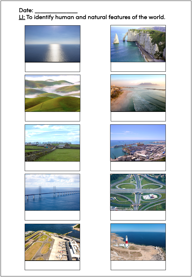 Identifying human and natural features of the world - KS1/KS2 ...