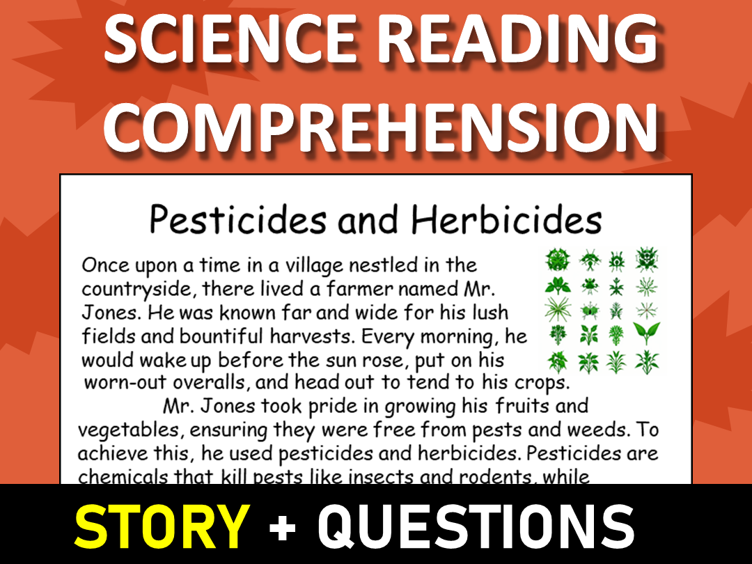Pesticides and Herbicides Reading Science Story Comprehension Questions ...