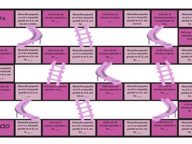 Telling Time Spanish Chutes and Ladders Board Game | Teaching Resources