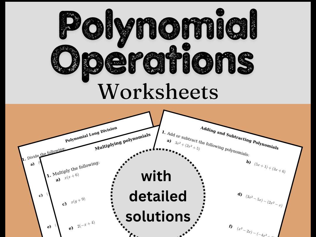 Polynomial Operations Worksheets | Teaching Resources