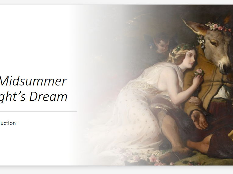 An Introductory Lesson to A Midsummer Night's Dream | Teaching Resources