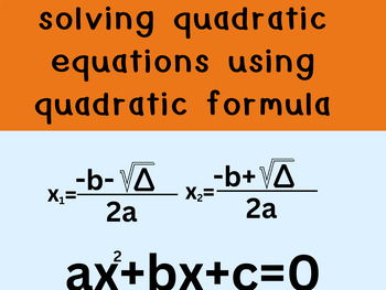 Solving quadratic equation using discriminant worksheets | Teaching ...