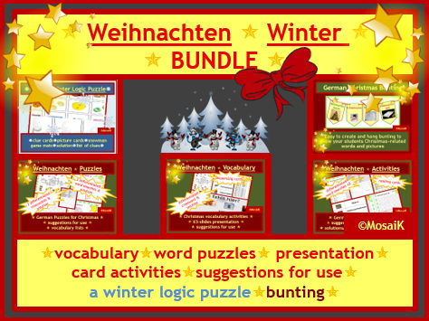 Christmas German Winter activities bunting | Teaching Resources