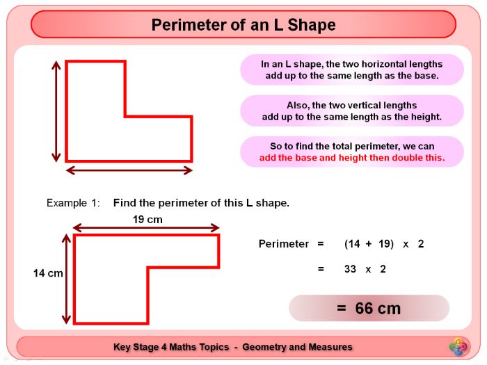 Perimeter Of Rectangle And An L Shape KS4 Teaching Resources