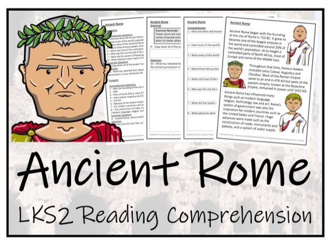 LKS2 History - Ancient Rome Reading Comprehension & Informational Text ...