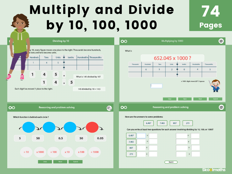 Multiply And Divide By 10 100 And 1000 Teaching Resources