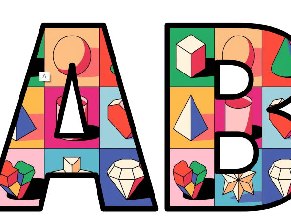 3D Shapes Cubes Pyramids Spheres Maths Geometry Lettering Set Display ...