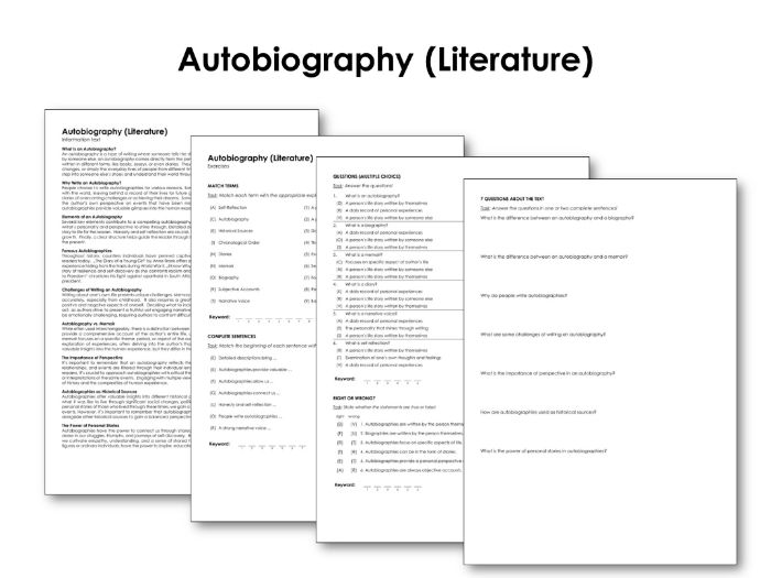 Autobiography (Literature) | Teaching Resources