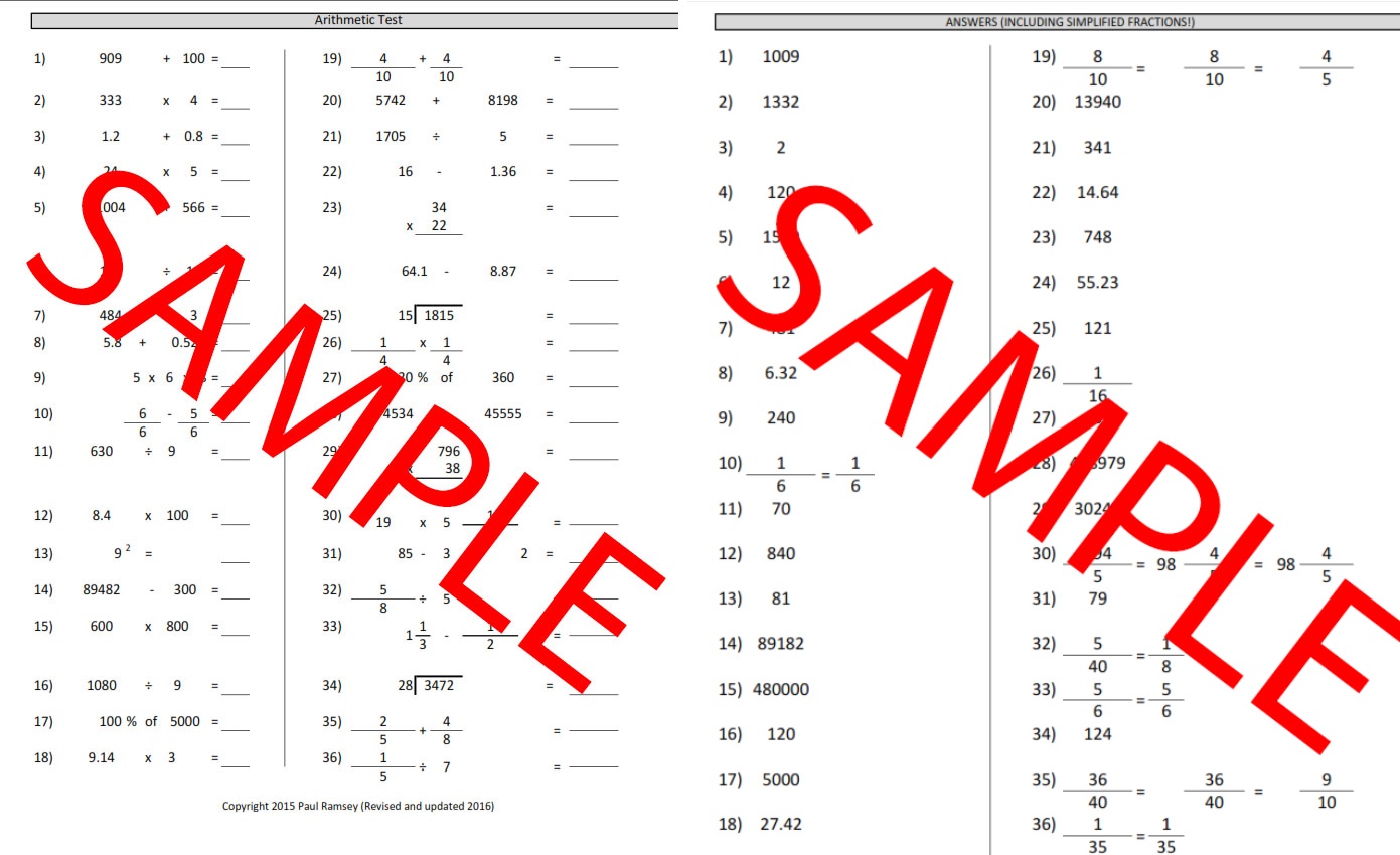 SATS Arithmetic Test Worksheet CREATOR 1 Sheet Ideal For Printing 