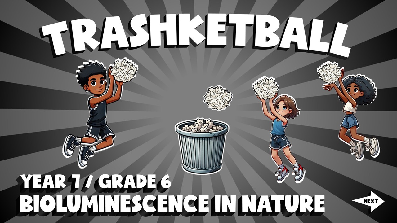 Bioluminescence in Nature TRASHKETBALL Science Game | No-Prep Year 7 ...