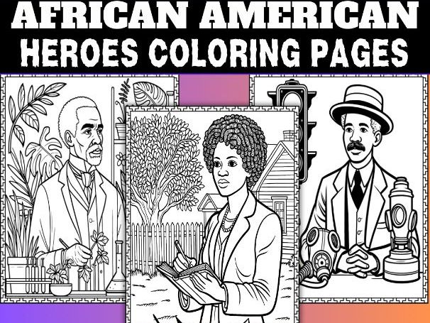 African American Heroes Coloring Pages | Black History Month Printables ...