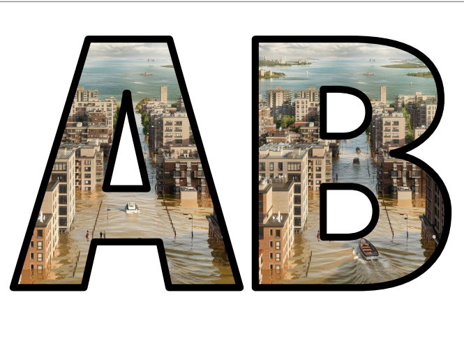 Global Warming Rising Sea Levels Lettering Set Instant Display Title ...