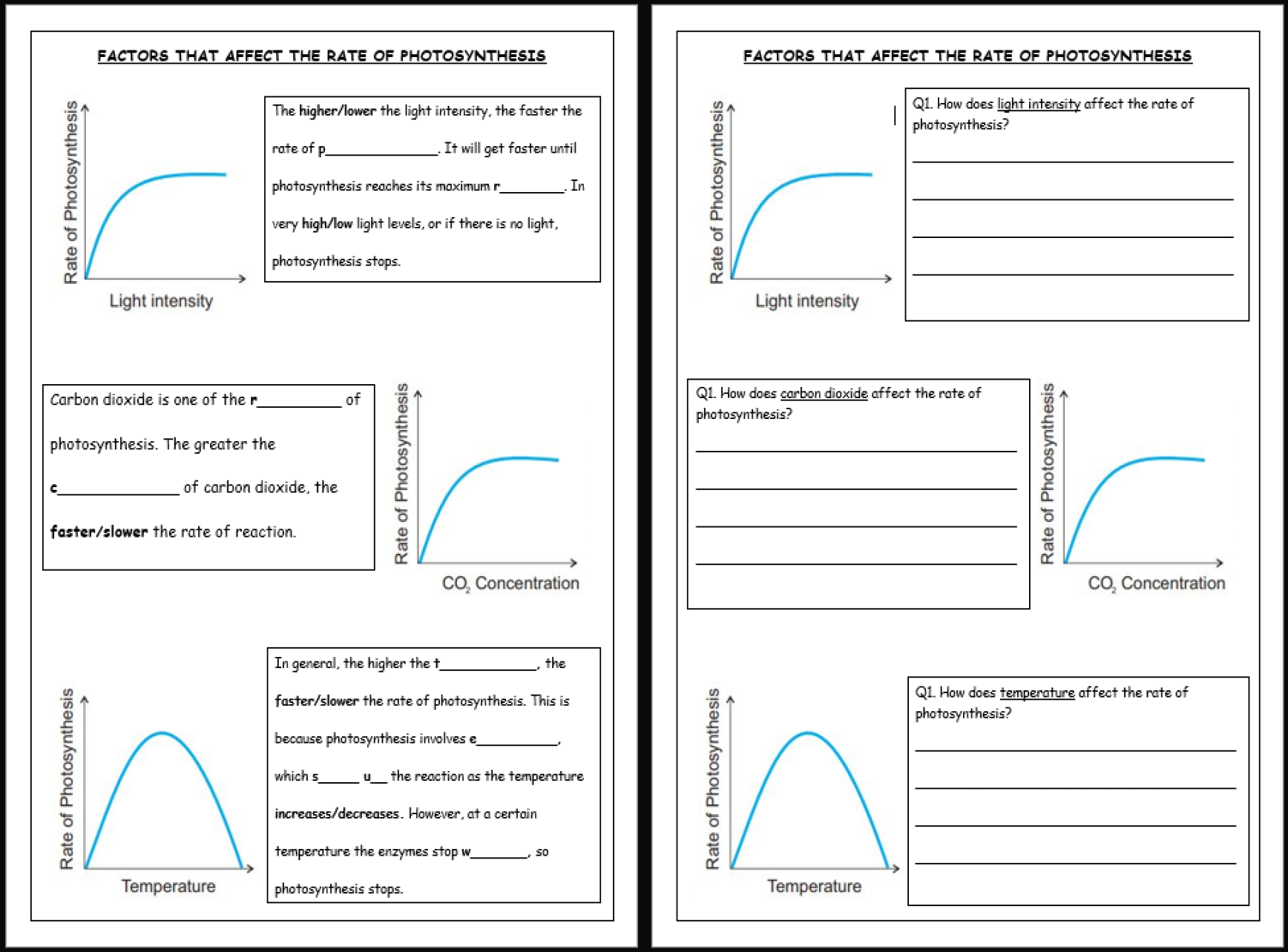 Photosynthesis AQA GCSE (9-1) Biology | Teaching Resources