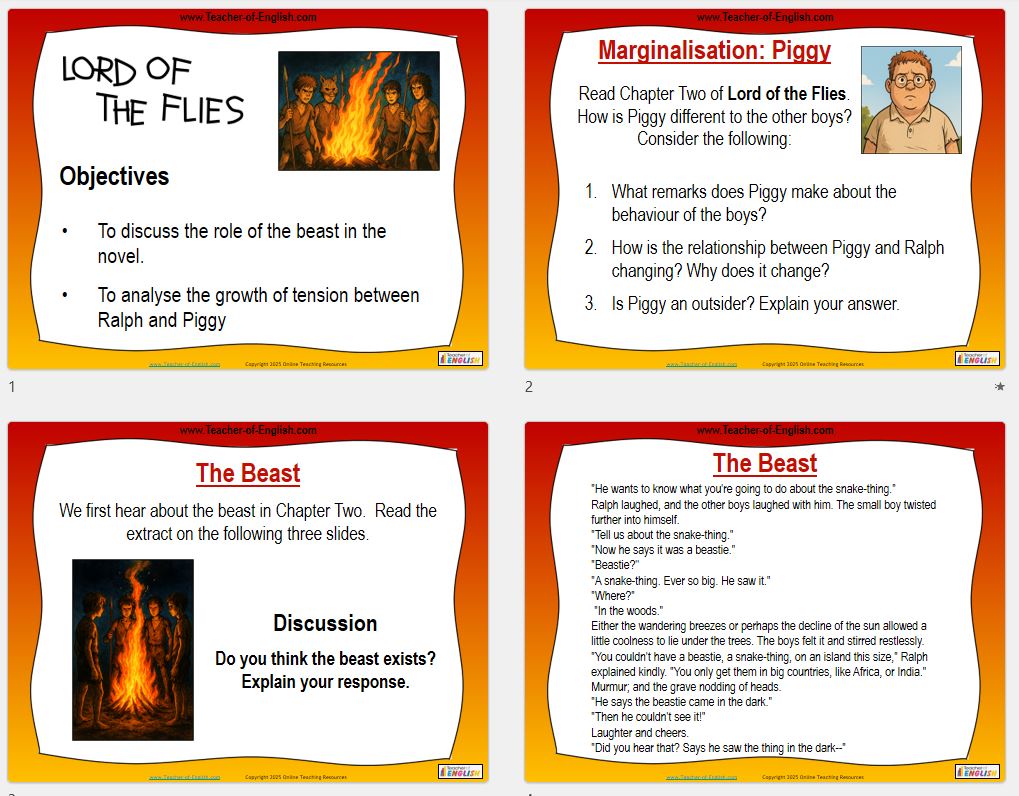Lord of the Flies - The Beast | Teaching Resources