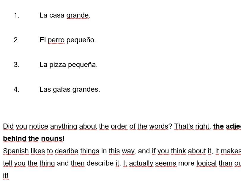 Describing In Spanish | Teaching Resources