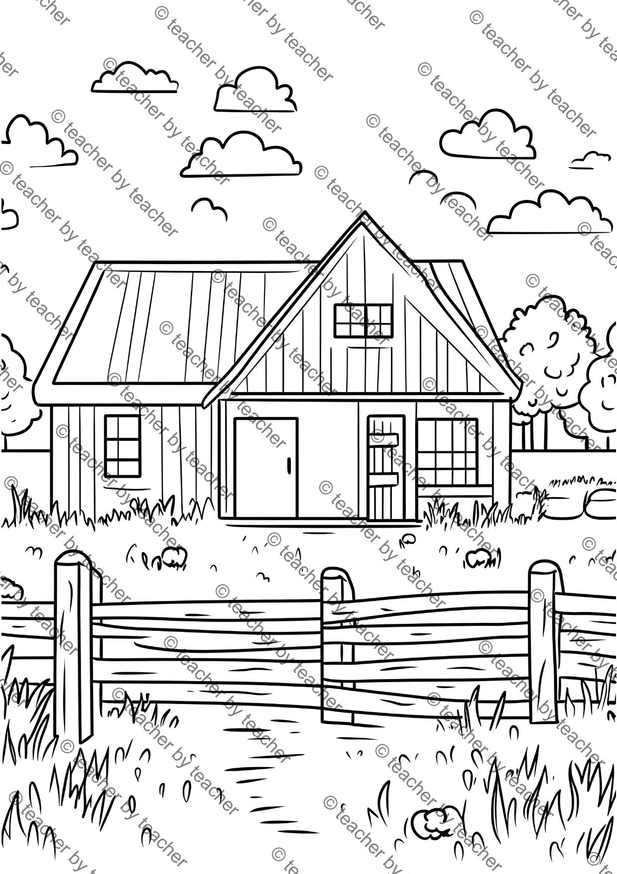 Farm Life Colouring Pages | Creative Art Activity for Home or Classroom ...