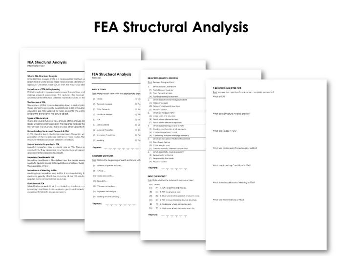 FEA Structural Analysis | Teaching Resources