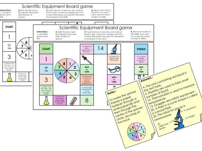 Scientific Equipment (and microscopes) boardgame | Teaching Resources