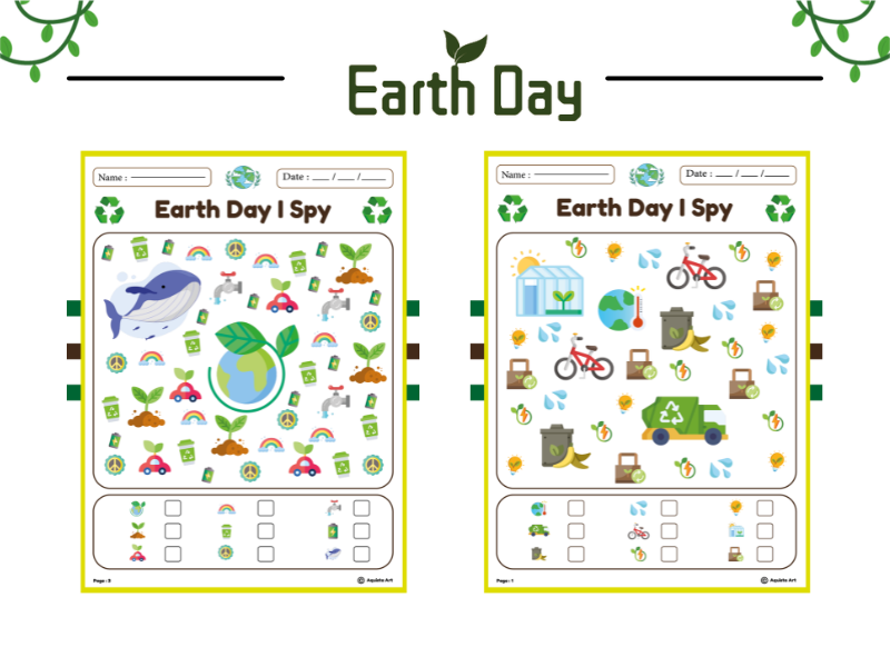 Earth Day I Spy Game : Find and Count Printables for Kids | Teaching ...