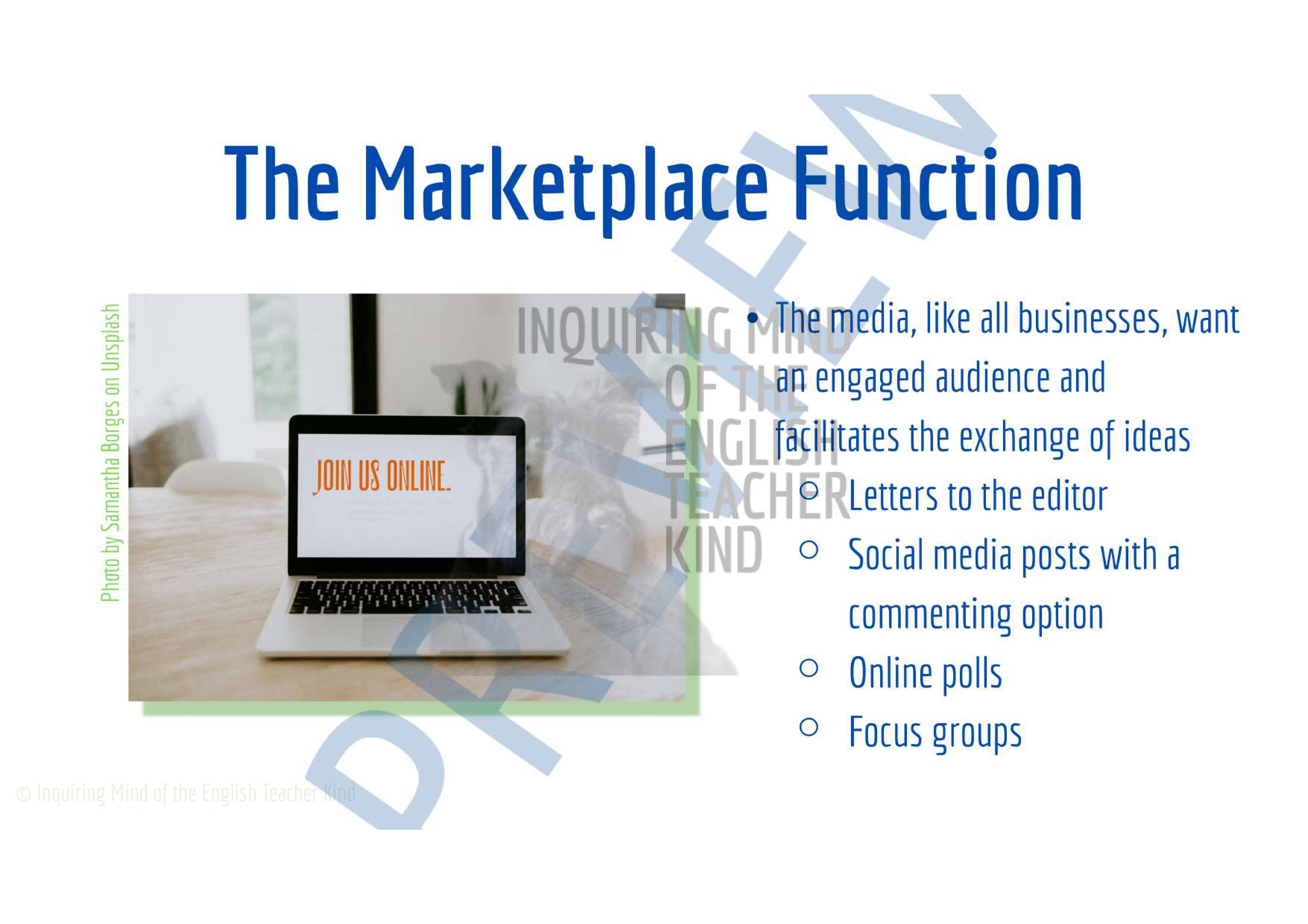 Media Functions PowerPoint for High School (Introduction to Journalism ...