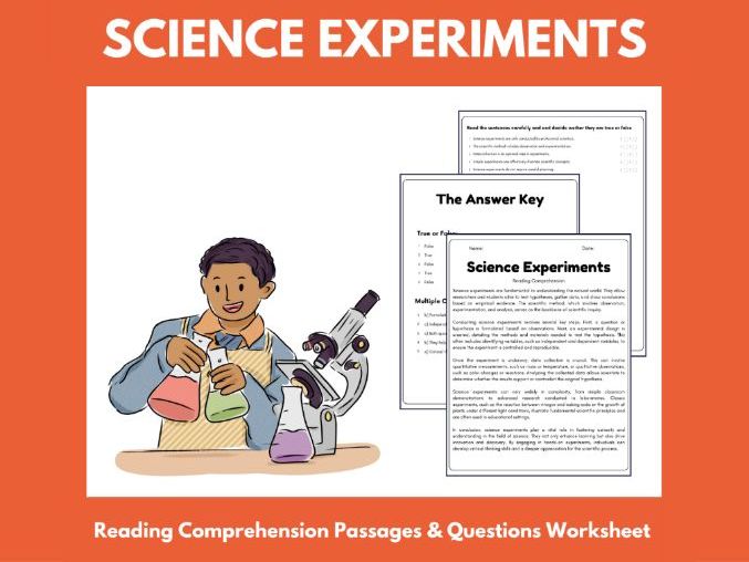 Science Experiments: Reading Comprehension Passages & Questions ...