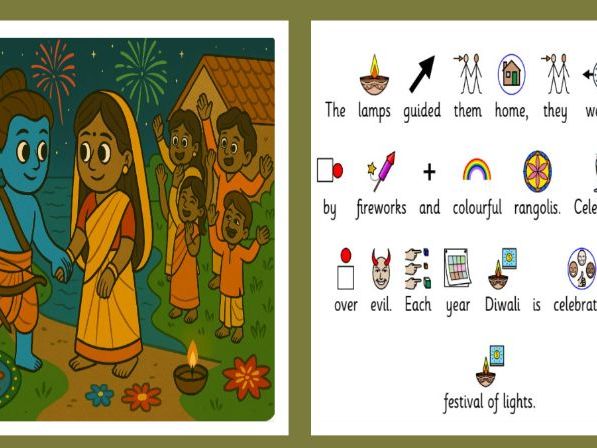 Story of Rama and Sita a Diwali story simple and adapted with symbols ...