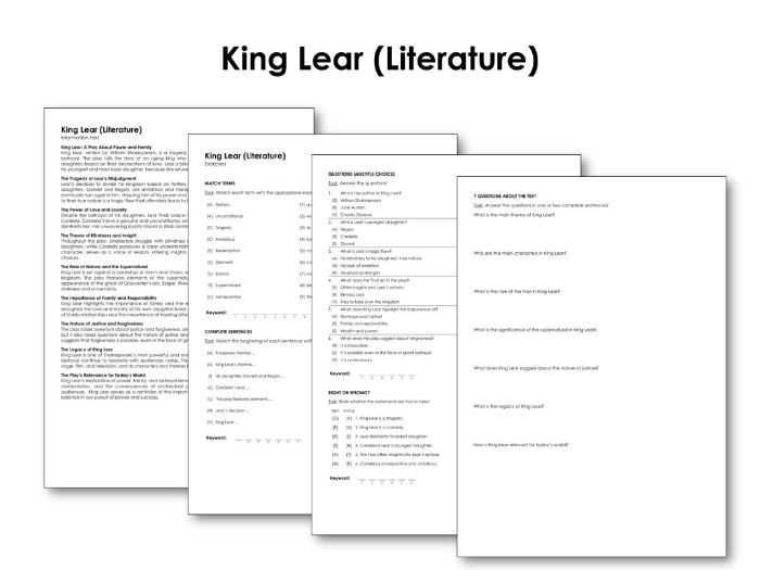 King Lear (Literature) | Teaching Resources