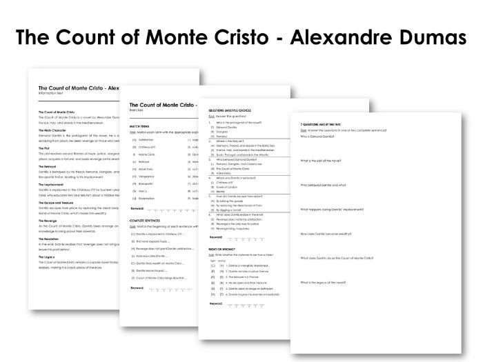 The Count of Monte Cristo - Alexandre Dumas | Teaching Resources