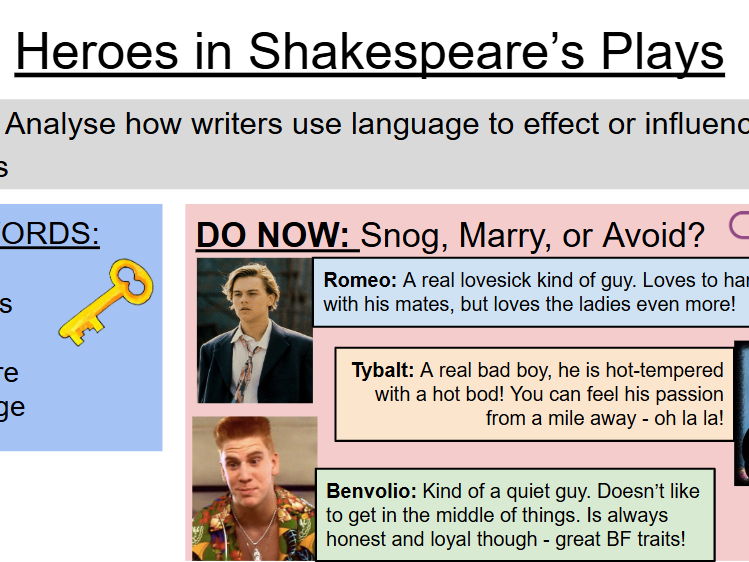 Shakespeare's Heroes & Villains KS3 SoW | Teaching Resources
