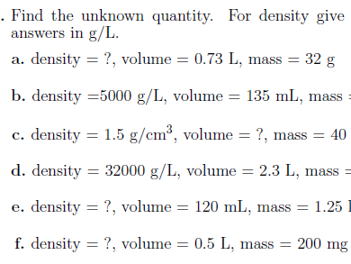 Density worksheet (with solutions) | Teaching Resources