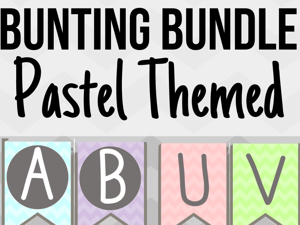 Pastel Bunting Bundle | Teaching Resources