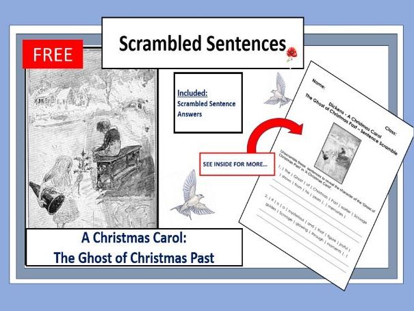 DICKENS- A CHRISTMAS CAROL-SENTENCE SCRAMBLE - Ghost of Christmas Past ...