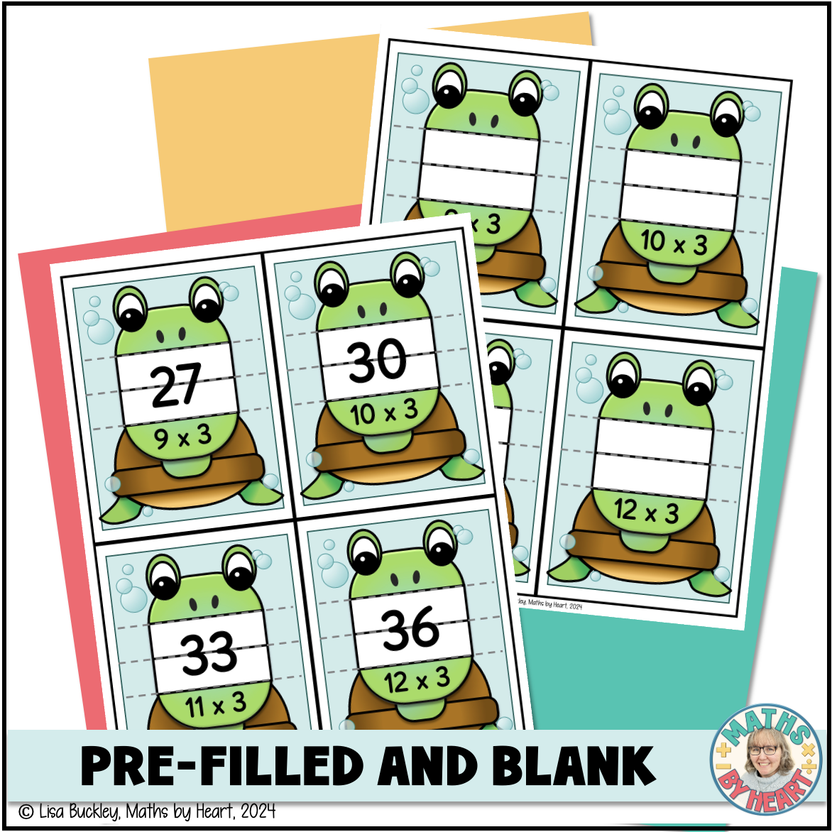 Multiplication Flash Cards for 3 Times Table | Teaching Resources