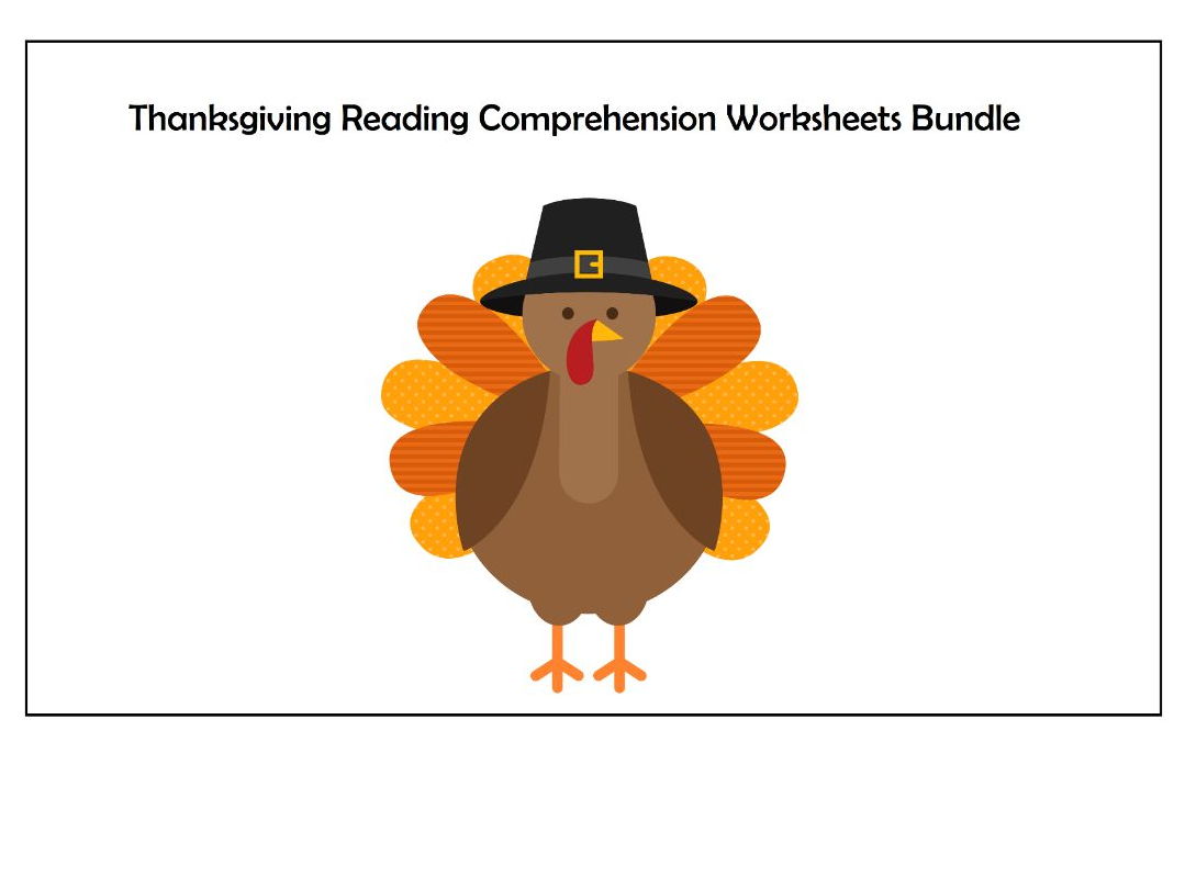 Thanksgiving Reading Comprehension Worksheets Bundle SAVE 40 