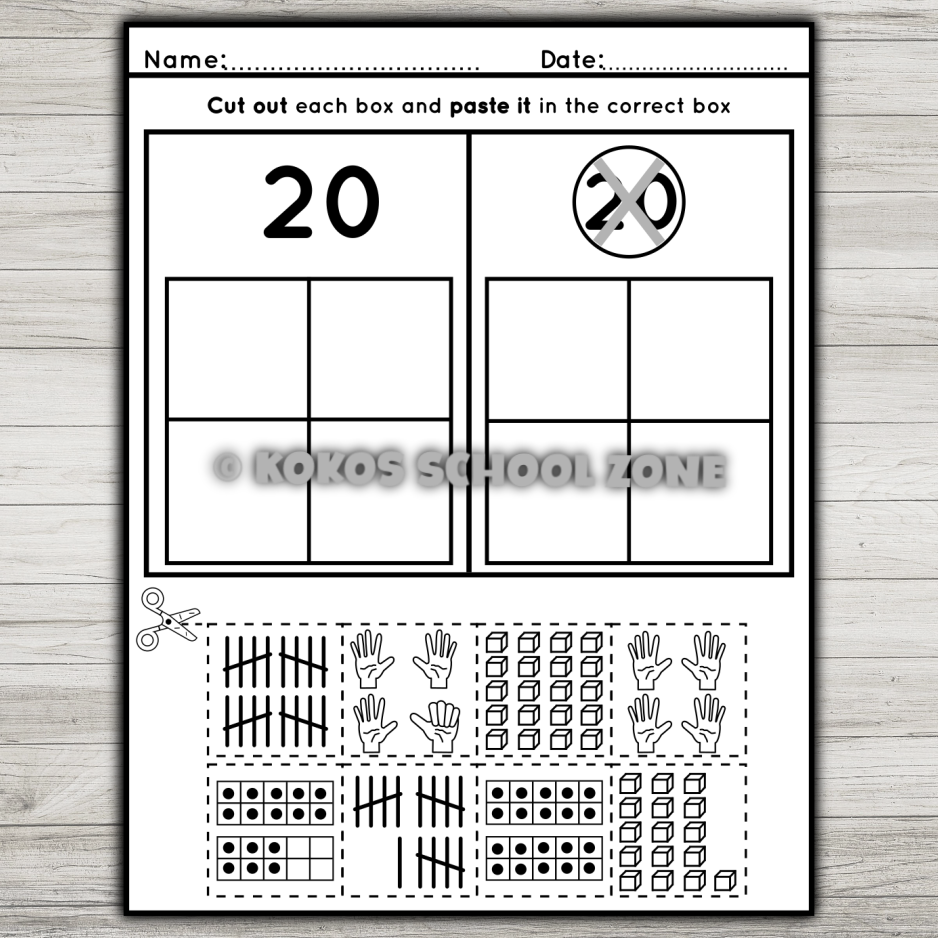 Kindergarten Printable Cut And Paste Worksheets