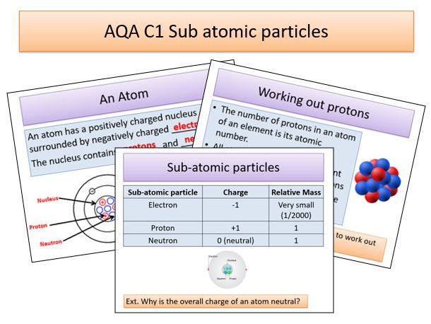 AQA C1 Sub atomic particles (Triple and Trilogy) | Teaching Resources