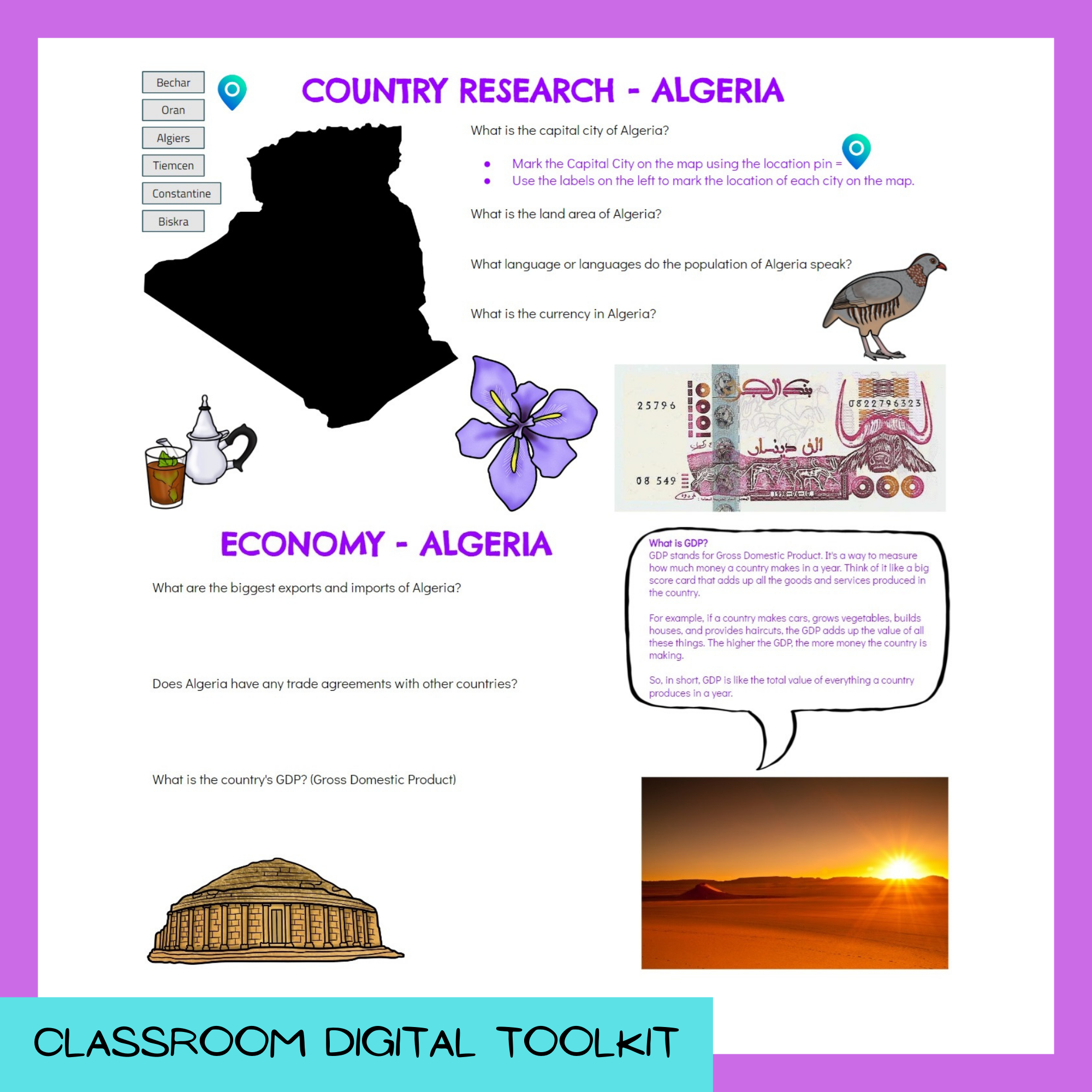 ALGERIA - Country Research Project (Google Slides™) | Teaching Resources