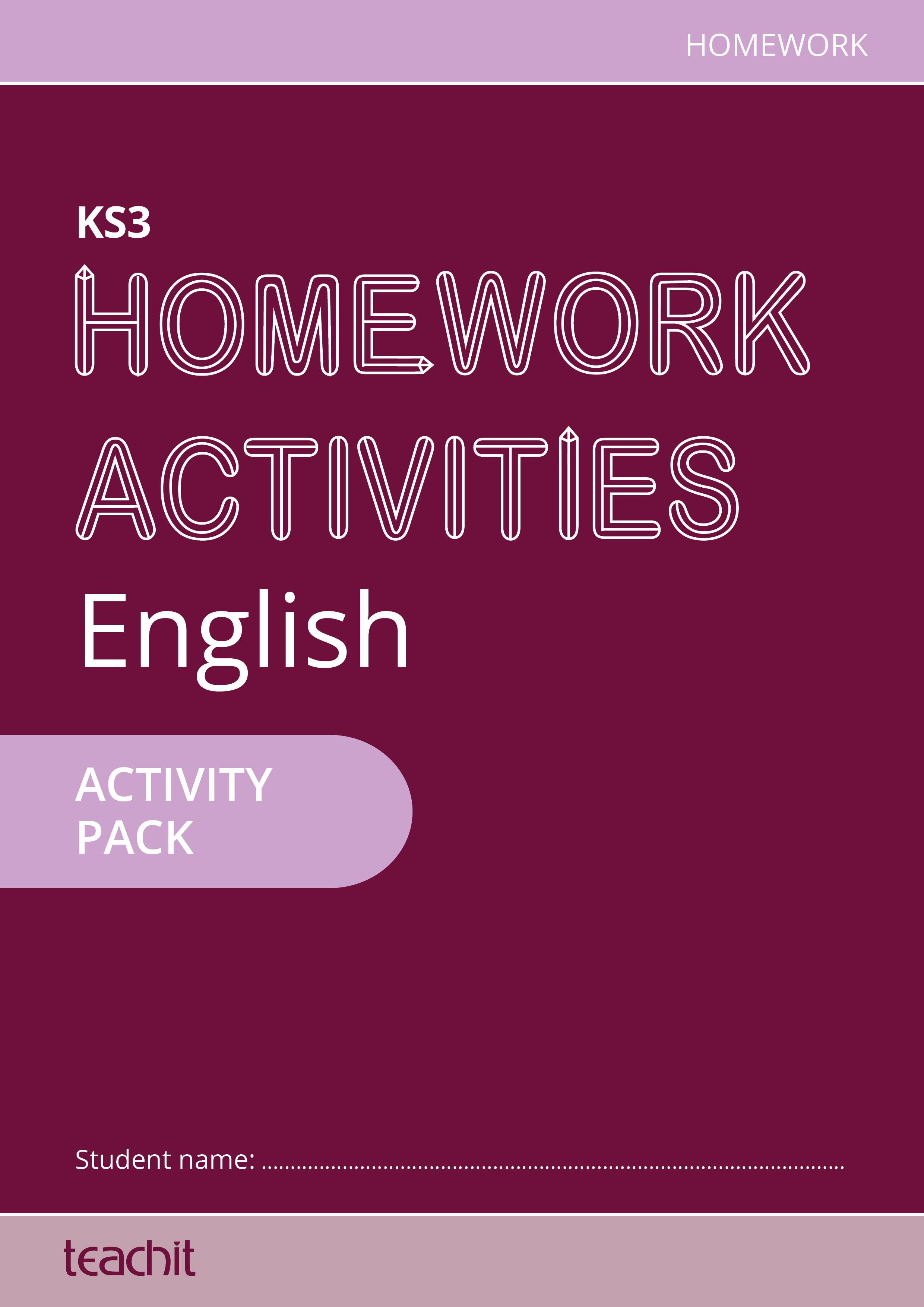 English Homework Activities For Year 7 Teaching Resources