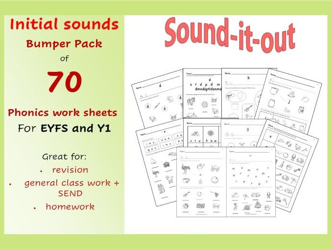 Initial Sounds Phonic Worksheets for Phases 2 and 3 | Teaching Resources