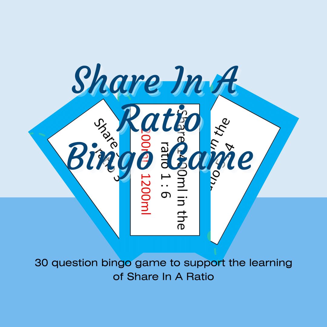 Share In A Ratio Maths Bingo Game Activity | Teaching Resources