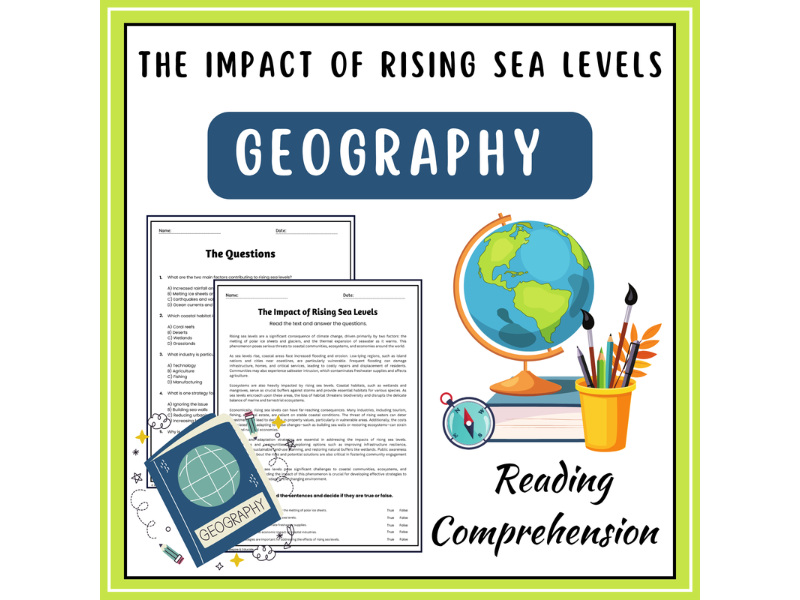 The Impact of Rising Sea Levels Reading Comprehension Passages ...